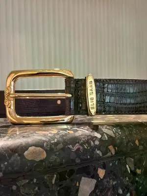Elie Saab Crocodile-effect Leather Belt