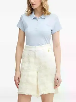 Karl Lagerfeld Signature Piqué Polo Shirt - Blue
