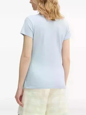Karl Lagerfeld Signature Piqué Polo Shirt - Blue