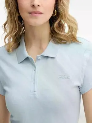 Karl Lagerfeld Signature Piqué Polo Shirt - Blue