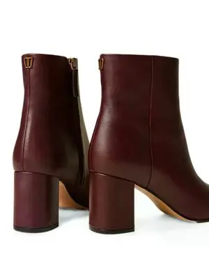 TWINSET Leather Ankle Boots