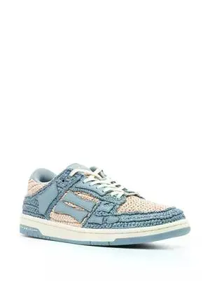 Amiri Skel Woven-raffia Sneakers