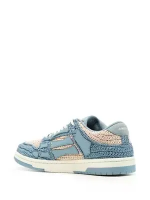 Amiri Skel Woven-raffia Sneakers