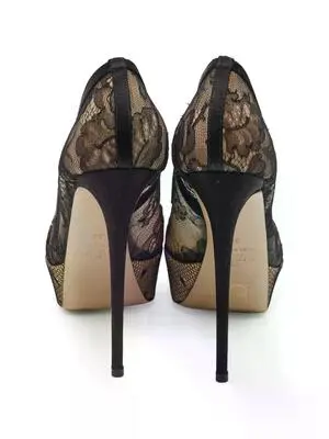 Valentino Garavani Lace Floral Platform Stiletto Pumps