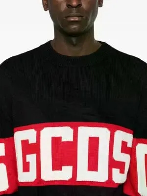 Gcds Logo-intarsia Knitted Sweater