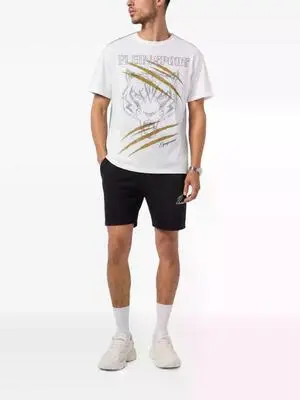PLEIN SPORT Tiger-print Logo-print T-shirt