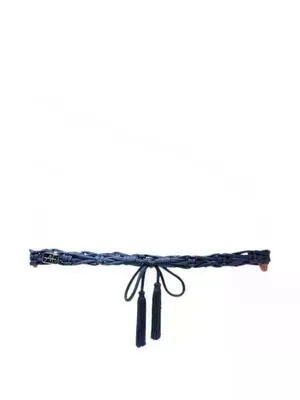 Alberta Ferretti Braided Tassel-detail Belt - Blue