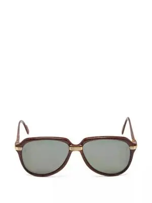 Cartier Pilot-frame Sunglasses - Brown