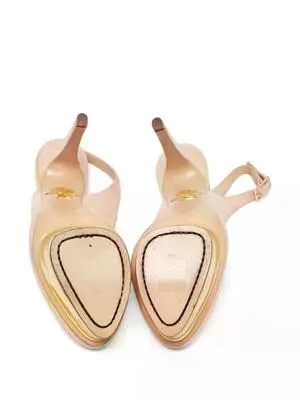 CHARLOTTE OLYMPIA Suede Platform Slingback Pumps - Neutrals