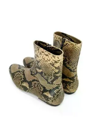 Dries Van Noten Leather Sock Boots - Neutrals