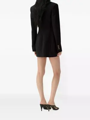 Versace Double-breasted Wool Blazer With Embellished Pockets