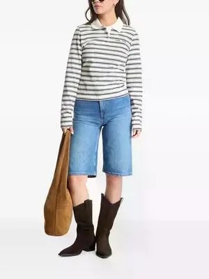 SAMSOE SAMSOE Striped Long-sleeve Polo Shirt