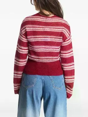 SAMSOE SAMSOE Striped Button-front Cardigan