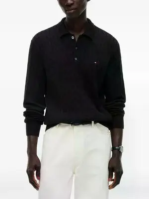 Tommy Hilfiger Cable-knit Polo Sweater
