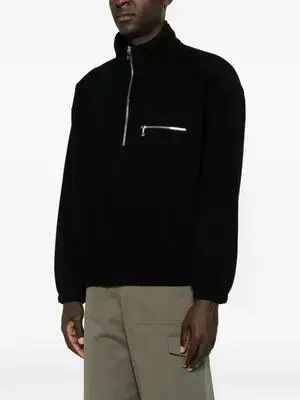 RIER Quarter-zip Fleece Sweatshirt - Black