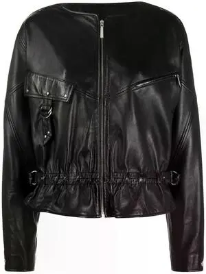 Alberta Ferretti Oversized Zip-up Sheepskin Jacket