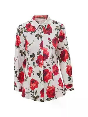 Carolina Herrera Icon Rose-print Shirt - White