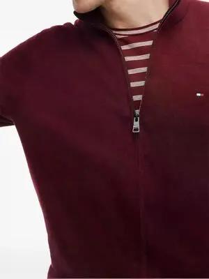 Tommy Hilfiger Logo-embroidered Zip-up Cardigan