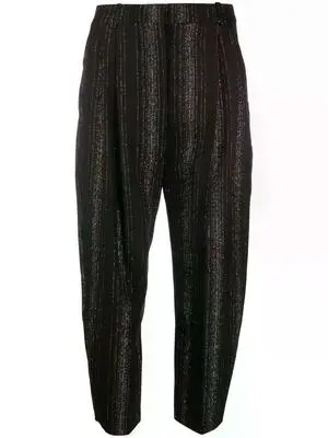 Stella McCartney High-waisted Cropped Trousers - Black