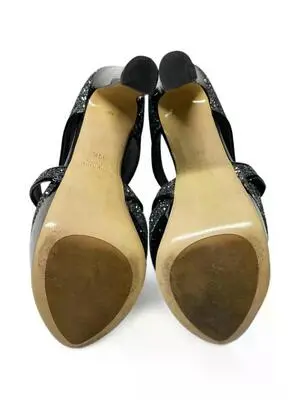 Miu Miu Glitter Platform Sandals