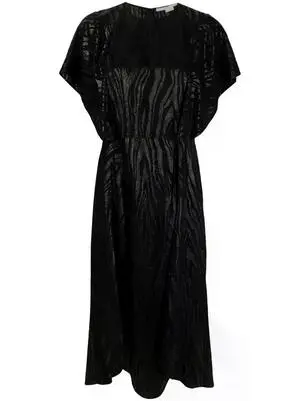 Stella McCartney Woodgrain-effect Midi Dress