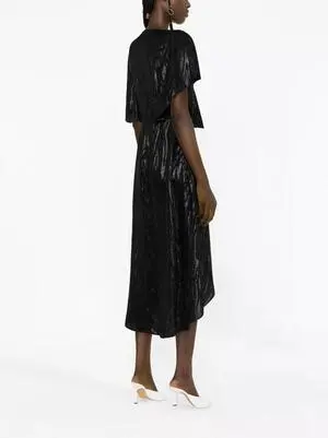 Stella McCartney Woodgrain-effect Midi Dress