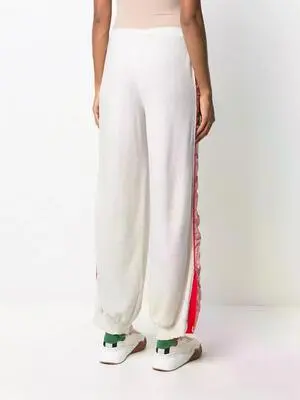 Stella McCartney Cotton Track Pants With Logo Stripe Down Legs