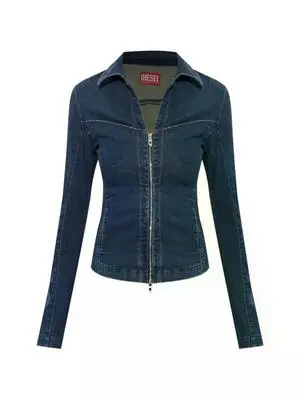 DIESEL® Full-zip Shirt In Denim
