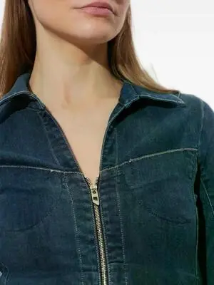 DIESEL® Full-zip Shirt In Denim