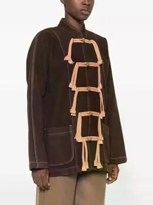 UMA WANG Contrast-stitched Rope-trim Coat