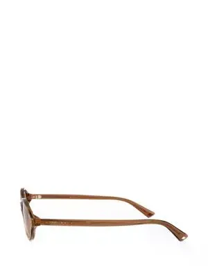 JIMMY CHOO Marais Oval-frame Sunglasses - Brown