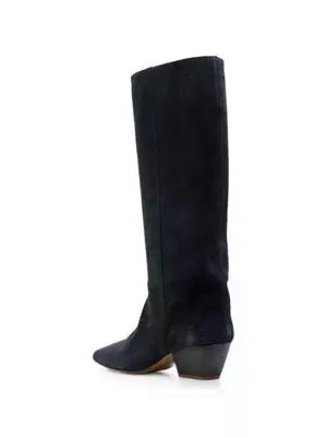 FORTE_FORTE Pointed-toe Suede Knee-high Boots