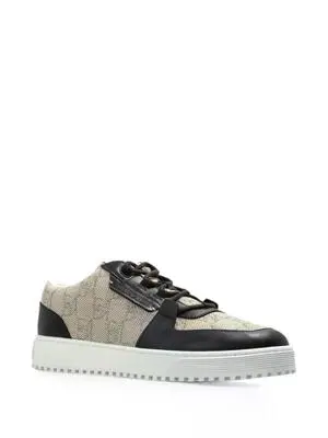 Emporio Armani Monogram-print Panelled Sneakers
