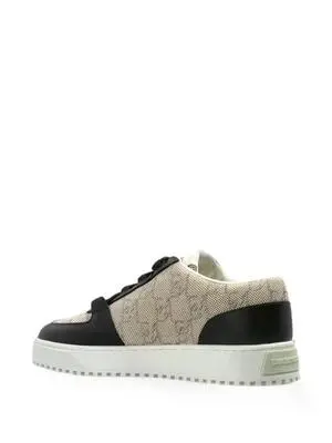 Emporio Armani Monogram-print Panelled Sneakers