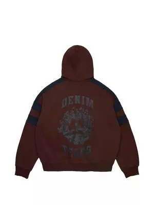 DENIM TEARS Denim U Panelled Logo-print Hoodie