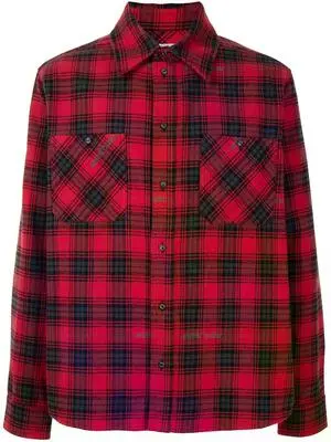 Off-White Check-print Long-sleeve Shirt - Red