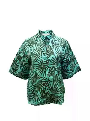 Diane Von Furstenberg Tropical-print Shirt - Blue