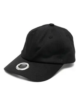 Vetements Eyelet-embellished Cotton Baseball Cap - Black
