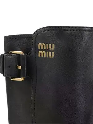 Miu Miu Buckle-detail Logo-plaque Boots