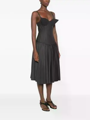 JEAN PAUL GAULTIER Conic-cup Sleeveless Midi Dress