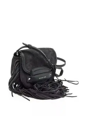 Michael Kors Fringed-ends Leather Mini Crossbody Bag