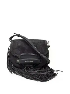Michael Kors Fringed-ends Leather Mini Crossbody Bag