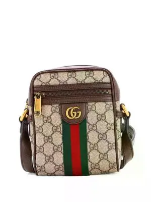 Gucci Ophidia Messenger Bag Gg Coated Canvas Mini Crossbody Bag - Brown