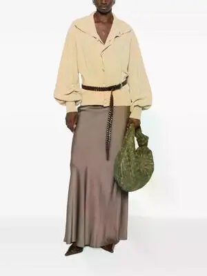Fabiana Filippi Satin-finish Maxi Skirt - Grey