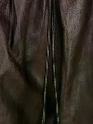 GIORGIO BRATO Drawstring Leather Track Pants