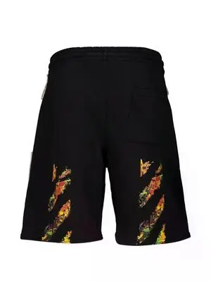 Off-White Cotton Sweatshorts With Arrow Print