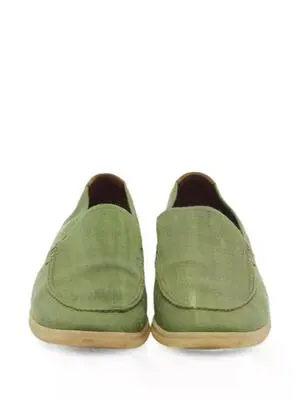 Loro Piana Summer Walk Suede-trim Loafers