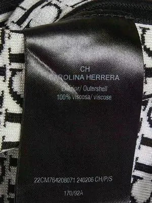 Carolina Herrera Monogram Intarsia Roll Neck Sweater