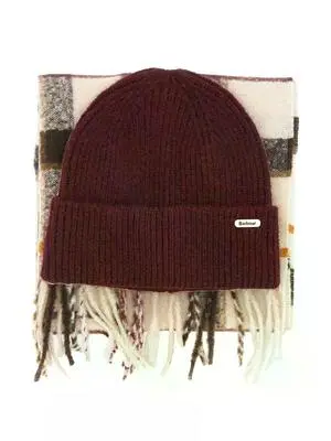 Barbour Olivia Fringed Scarf And Beanie Hat Set - Neutrals