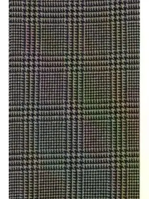 SLOWEAR Check-pattern Fringed Scarf - Grey